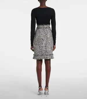 Dolce & Gabbana Lamé Midi Skirt