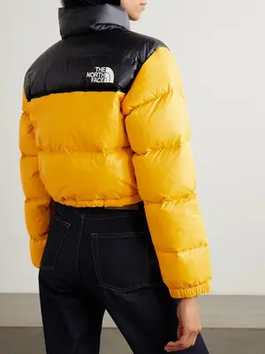 The North Face Nuptse Two-tone Cropped Quilted Down Jacket