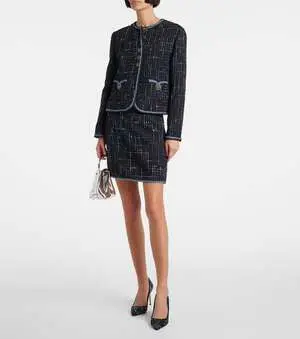 JIMMY CHOO Romy 85 Tweed Pumps - Black