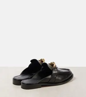 Bottega Veneta Astaire Knot Leather Mules - Black