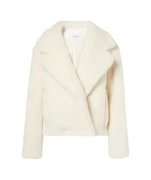 Max Mara Oggeri Alpaca, Wool, And Silk Teddy Coat - White