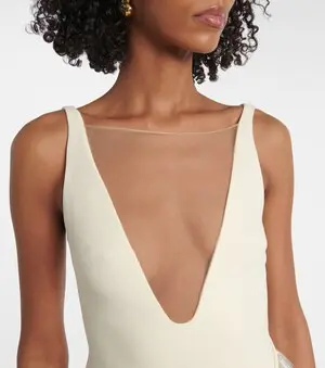David Koma Fringed Asymmetric Gown