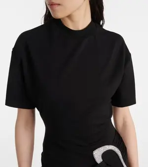 David Koma Embellished Draped Minidress