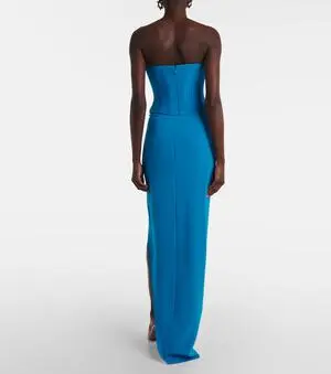 Alex Perry Draped Crêpe Corset Gown