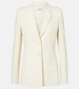 FFORME Bennet Wool-blend Crêpe Blazer - White