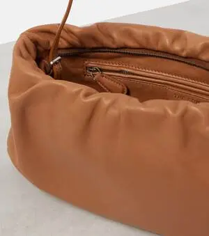 THE ROW Bourse Xl Leather Shoulder Bag - Brown
