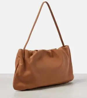 THE ROW Bourse Xl Leather Shoulder Bag - Brown