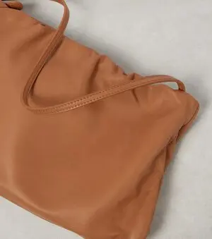 THE ROW Bourse Xl Leather Shoulder Bag - Brown