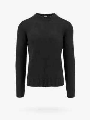 Alpha Studio Extrafine Merino Wool Sweater - Black