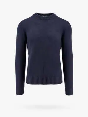 Alpha Studio Extrafine Merino Wool Sweater - Blue