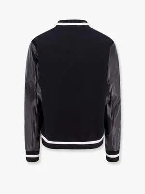 Givenchy Varsity Wool-blend Bomber With Leather Sleeves