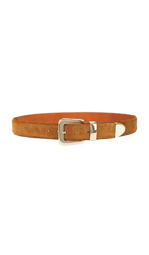 LAMARQUE Suede Leather Belt - Tan