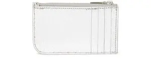Alexander McQueen Sling Zip Card Case Silver