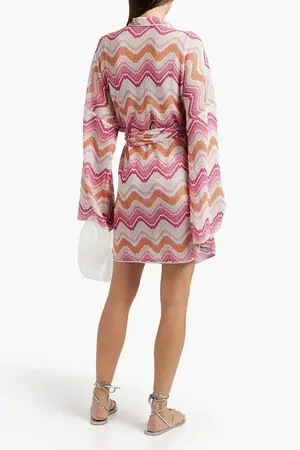 Missoni Metallic Crochetknit Robe