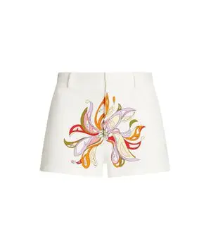 Emilio Pucci Printed Cotton-blend Twill Shorts - White