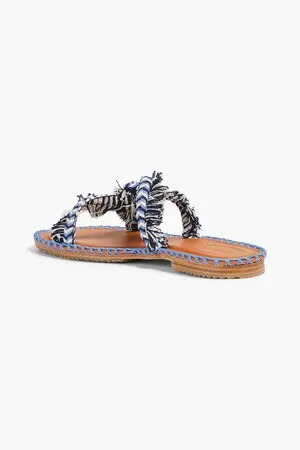 Zimmermann Fringed Braided Cord Sandals