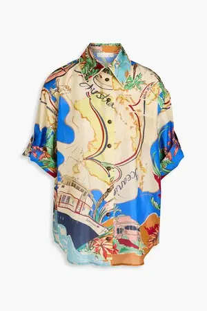 Zimmermann Printed Silk-twill Shirt