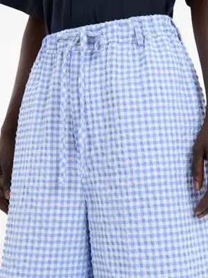 Marni Check-pattern Knee-length Shorts - Blue