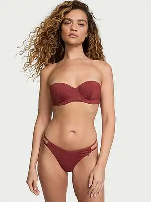 Victoria's Secret Victoria's Secret Swim Essential Uplift Strapless Bandeau Bikini Top Red