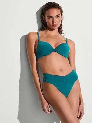 Victoria's Secret Swim Twist Push-up Bikini Top - Blue