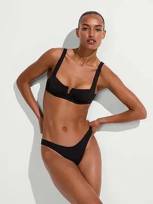 Victoria's Secret Victoria's Secret Swim Essential Full-coverage Bikini Top Black