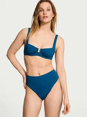 Victoria's Secret Victoria's Secret Swim Essential Full-coverage Bikini Top Blue