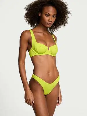 Victoria's Secret Victoria's Secret Swim Essential Full-coverage Bikini Top Green