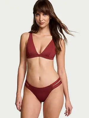 Victoria's Secret Essential Banded Brazilian Bikini Bottom - Red