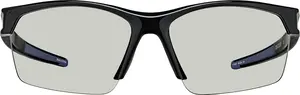 Zenni Wrap-around Half Rim Sunglasses - Black