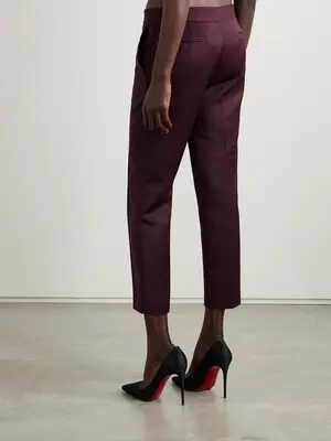Alex Perry Cropped Slim-leg Woven Pants