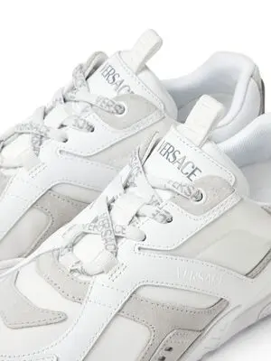 Versace Galaxia Leather Sneakers - White