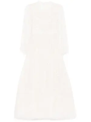 NEEDLE & THREAD Scatter Dot Gown - White