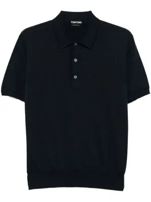TOM FORD Cotton Polo Shirt - Blue