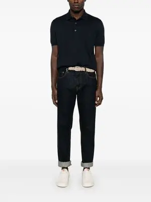 TOM FORD Cotton Polo Shirt - Blue
