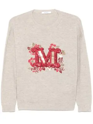 Max Mara Sequin-embellished Sweater - Neutrals