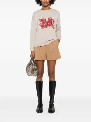 Max Mara Sequin-embellished Sweater - Neutrals