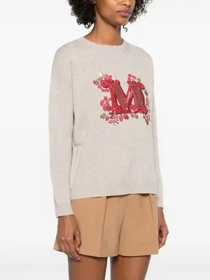 Max Mara Sequin-embellished Sweater - Neutrals