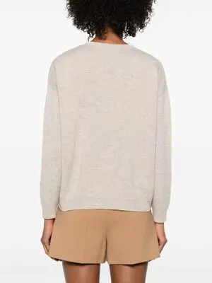 Max Mara Sequin-embellished Sweater - Neutrals