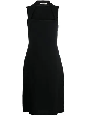 Gauchere Square-neck Knee-length Dress