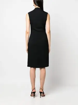 Gauchere Square-neck Knee-length Dress