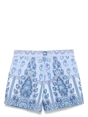Etro Medallion-print Swim Shorts - Blue