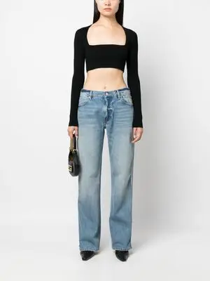 Gauchère Wide-leg Zipped Jeans