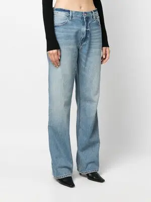Gauchère Wide-leg Zipped Jeans