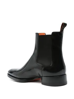 Santoni Leather Chelsea Boots