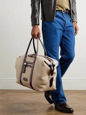 TOM FORD Buckley Full-grain Leather Weekend Bag