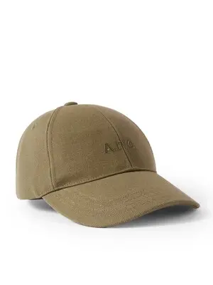 A.p.c. Charlie Logo-embroidered Baseball Cap - Green
