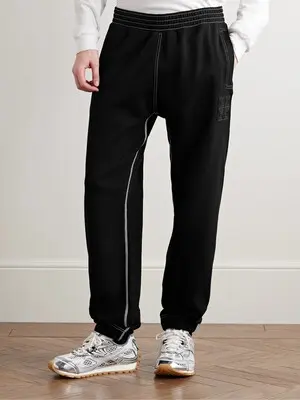 Givenchy Tapered Logo-appliquéd Cotton-jersey Sweatpants