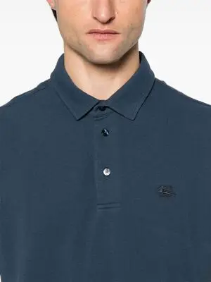 Etro Button Placket Polo Shirt - Blue