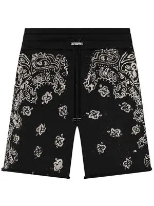 Amiri Bandana Shorts - Black