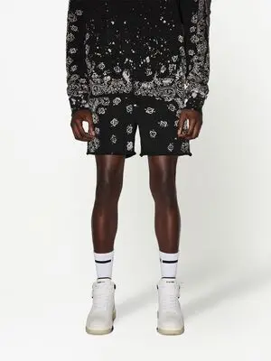 Amiri Bandana Shorts - Black